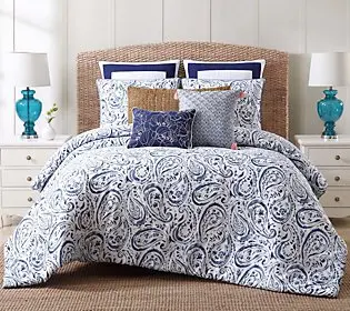 OCEANFRONT RESORT Indienne Paisley Twin Xl Comf Orter Set - One-color