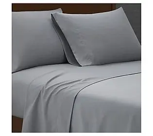 London Fog Garment Wash Solid Split King 5-piec E Sheet Set