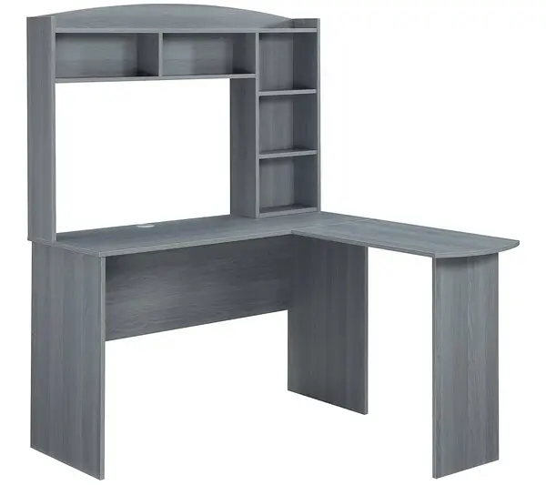 TECHNI MOBILI Modern L-shaped Computer Desk Wit H Hutch - One-color
