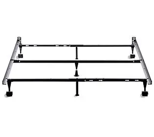 BROOKSIDE Adjustable Metal Bed Frame Queen-twin -rug Rollers - One-color