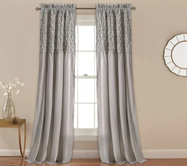 LUSH DECOR Bayview Set Of 2 Window Curtains By - One-color