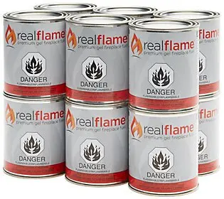 REAL FLAME Gel Fuel 13-oz Cans, Set Of 12 - One-color