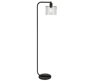 HUDSON&CANAL Hudson & Canal Cadmus Chic Floor Lamp With Seed Ed Glass Shade - One-color