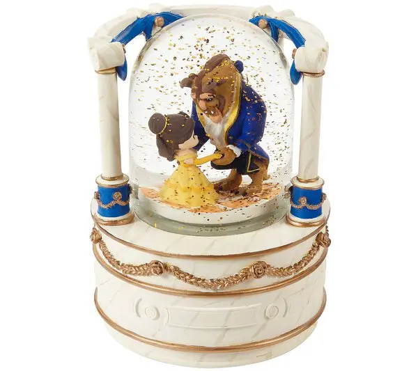 Disney S Beauty And The Beast Rotating Musical Snow Globe - One-color