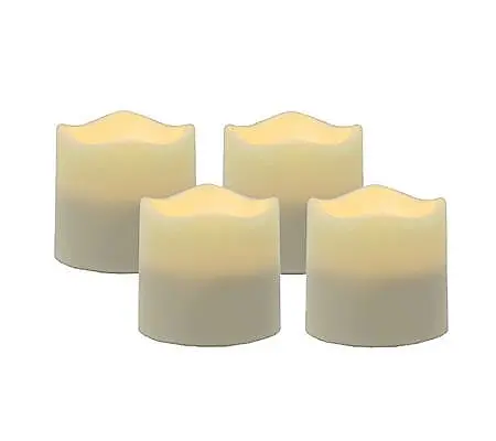 PACIFIC ACCENTS Set Of 4 Sunken Tea Lights With 6 Hour Timer - One-color