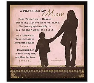 DEXSA COMPANY Dexsa Prayer-my Mom Wood Frame Plaque With Ease L - One-color