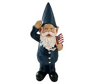 SANTA'S WORKSHOP Swi Garden 12' Resin Air Force Gnome - One-color