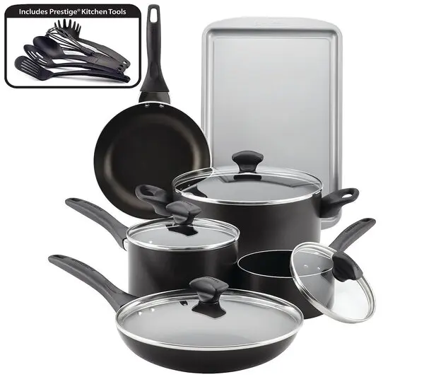FARBERWARE 15-piece Nonstick Cookware Set - One-color