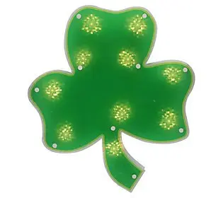 NORTHLIGHT 14' Lit St. Patrick's Day Irish Shamrock Window Silhouette - One-color