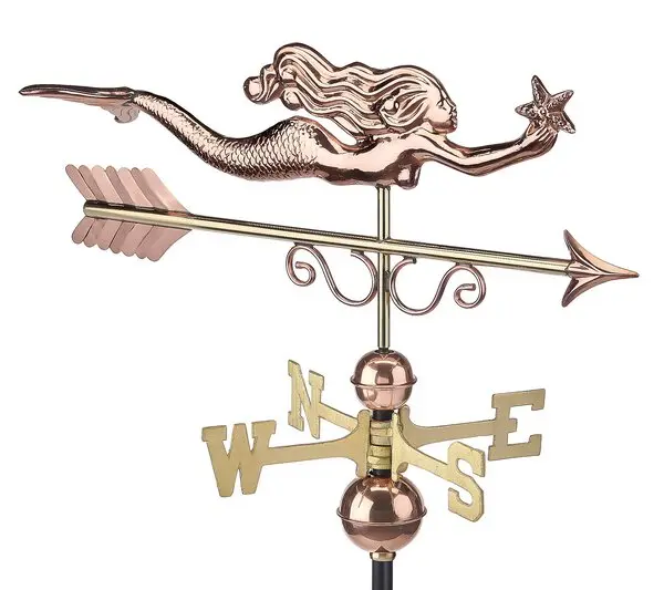 GOOD DIRECTIONS Little Mermaid Weather Vane Pure Copper Go Od Directions - One-color