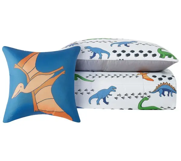 MY WORLD Dino Tracks Twin 3-piece Comforter Set