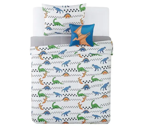 MY WORLD Dino Tracks Twin 3-piece Comforter Set