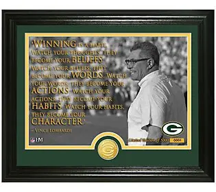 HIGHLAND MINT Vince Lombardi Quote Bronze Coin Photo Mint - One-color