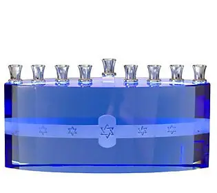 COPA JUDAICA Blue Ice Menorah - One-color