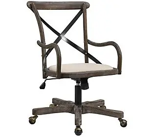 LINON Home Pierce Cafehome Office Adjustable Se Atdesk Chair - One-color