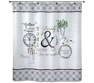 AVANTI LINENS Modern Farmhouse Shower Curtain - One-color