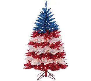 GERSON INTERNATIONAL 5' Patriotic American Tree In Red, White And Bl Ue - One-color