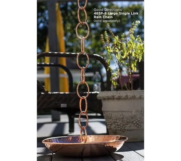 GOOD DIRECTIONS Rain Chain Basin Polished Copper Good Dire Ctions