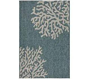 OX BAY TRADING CO. Ox Bay Delicate Reef Indoor/outdoor Captiva Rug 7'9' X 9'5 - One-color