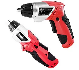 APOLLO 3.6v Cordless Screwdriver With 45-piece Bit Set