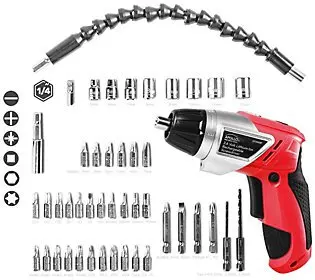 APOLLO 3.6v Cordless Screwdriver With 45-piece Bit Set