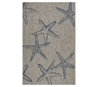 OX BAY TRADING CO. Ox Bay Starfish Constellation Indoor/outdoor Ca Ptiva Rug 5'x7 - One-color