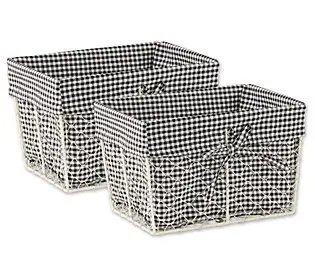 DESIGN IMPORTS S/2 Antique Chicken Wire Baskets W/liners - One-color