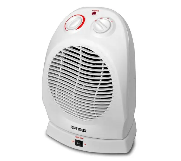 OPTIMUS Portable Oscillating Fan Heater With Th Ermostat - One-color