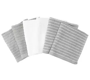 RITZ 6 Piece Cotton Horizontal Stripe Bar Mop C Loths - One-color