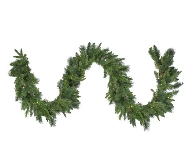 NORTHLIGHT 9' Mix Rosemary Pine Faux Garland-cl Ear Lights - One-color