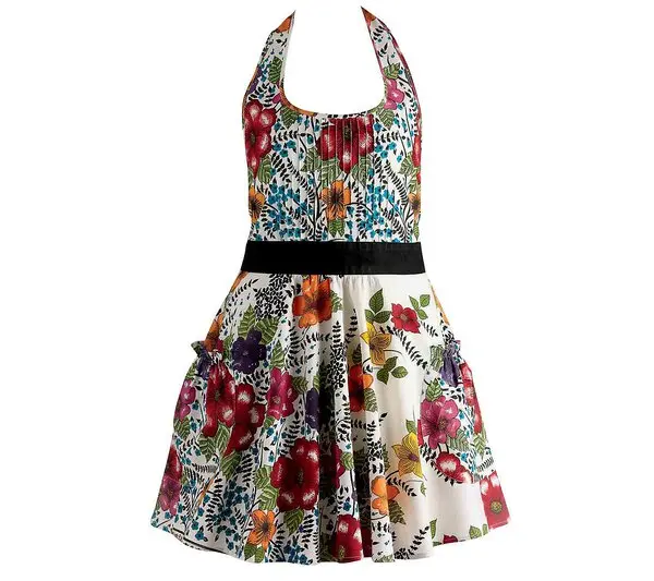 DESIGN IMPORTS India Flower Vintage-style Apron - One-color