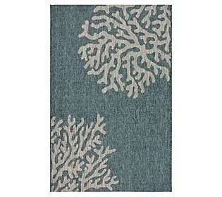 OX BAY TRADING CO. Ox Bay Delicate Reef Indoor/outdoor Captiva Rug 5' X 7 - One-color