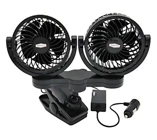 ROADPRO 12 Volt Dual Fan With Mounting Clip