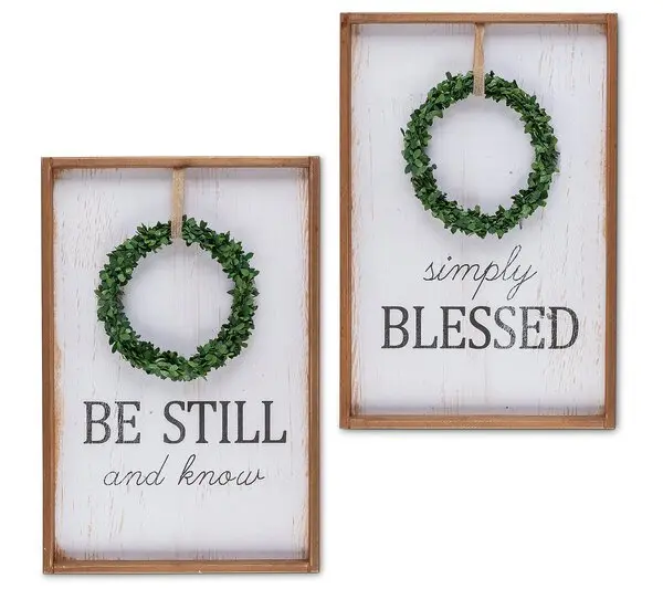 GERSON INTERNATIONAL Assorted Wreath Message Wall Decor Gerson Co