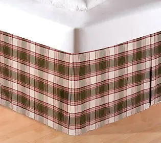 C&F HOME Chickadee Plaid King Bed Skirt - One-color