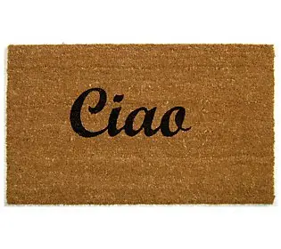 GEO CRAFTS Ciao Coir Doormat With Pvc Backing - One-color