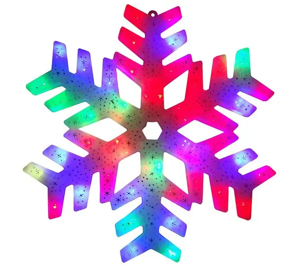 NORTHLIGHT Led Christmas Snowflake Window Silho Uette - One-color