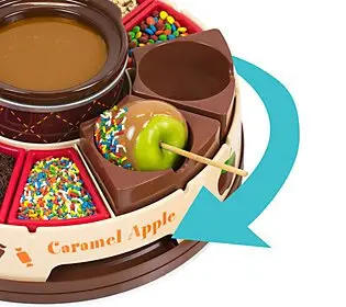 NOSTALGIA Caramel Apple Maker With Heated Fondu E Pot
