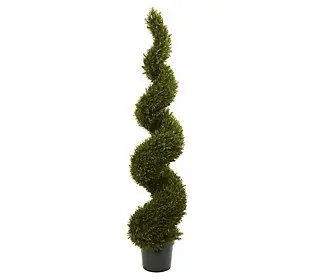 NEARLY NATURAL 6' Rosemary Spiral Tree By - One-color