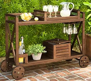 PLOW & HEARTH Claremont Bar Cart By