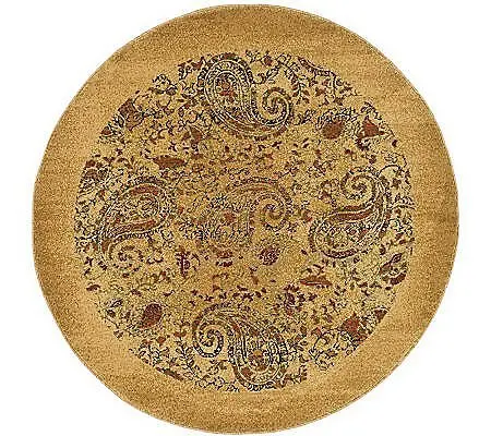 SAFAVIEH Lyndhurst 5'3' X 5'3' Paisley Life Power Loomed Round Rug - One-color