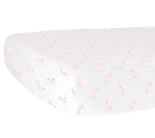 LUSH DECOR Hello Spud Pink Unicorn Fitted Crib Sheet - One-color
