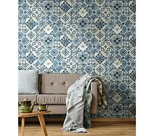 ROOMMATES Mediterranean Tile-blue Wall Decal