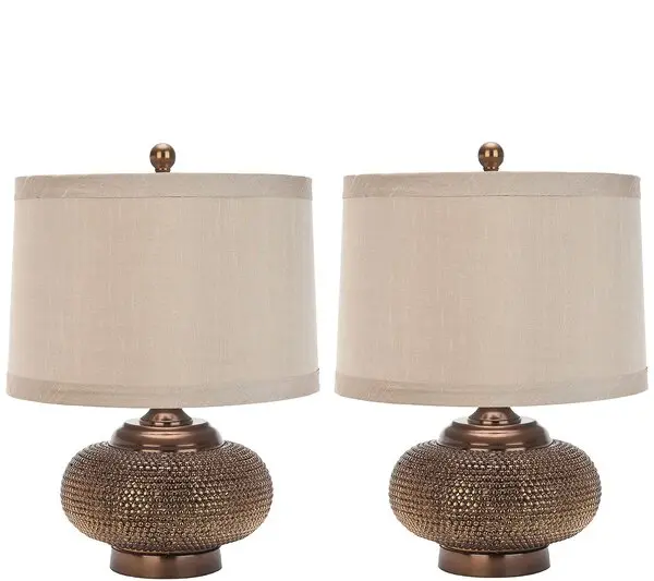 SAFAVIEH Set Of 2 Alexis Gold Beaded Table Lamp S - One-color