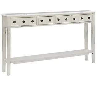 POWELL Home Fashions 60' Wilsher 4-drawer Conso Le Table - One-color