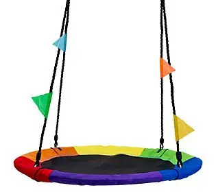 SORBUS Saucer Tree Swing In Elite Rainbow 40