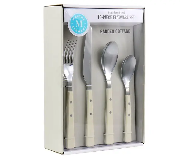 MARTHA STEWART 16-piece Garden Cottage Flatware Set