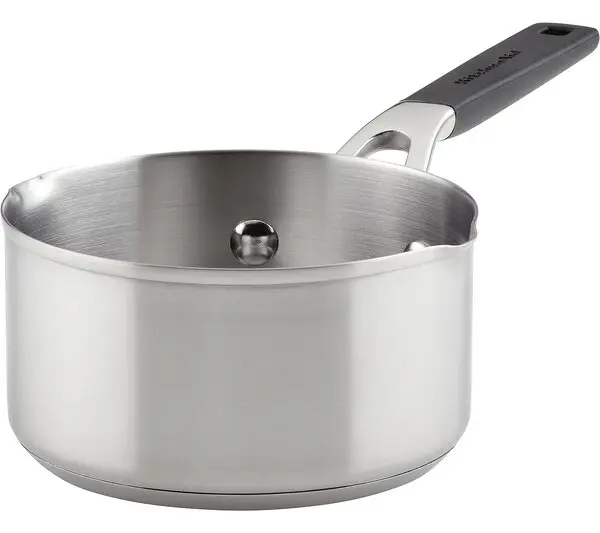 KITCHENAID 1-qt Stainless Steel Saucepan With P Our Spout - Silver