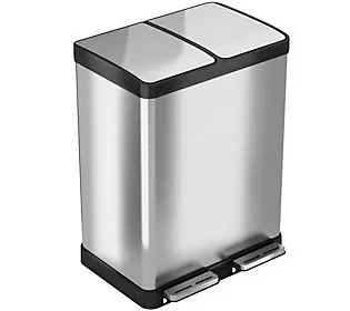 ITOUCHLESS Softstep 16-gallon Dual-compartment Trash Can - One-color