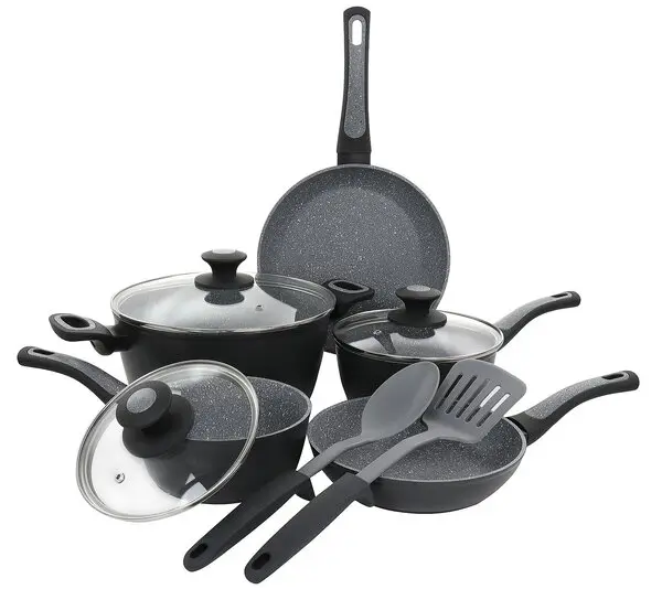 OSTER 10 Piece Non-stick Aluminum Cookware Set - One-color